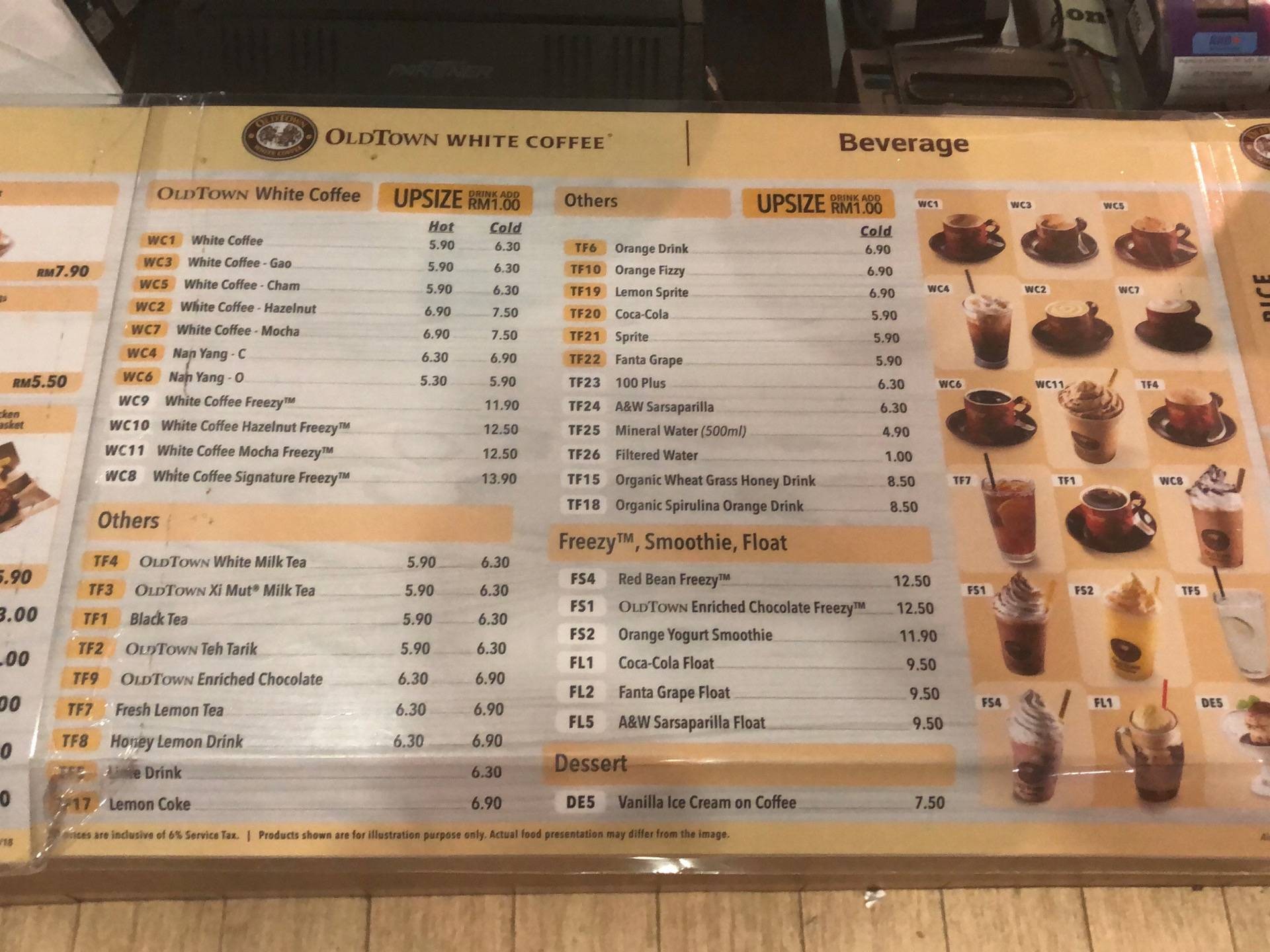 รีวิว Old Town Coffee KLIA2 - Old Town White Coffee