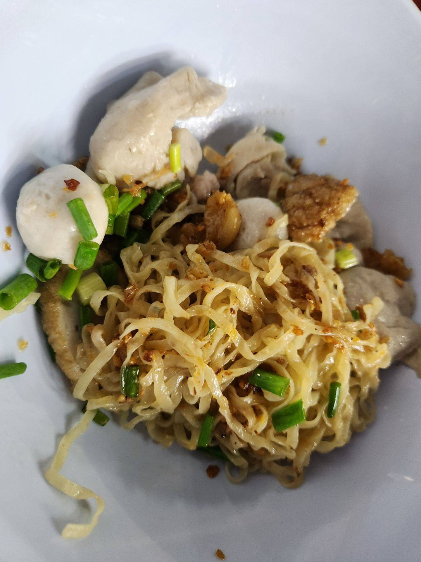 บะหมี่แห้ง ร้าน จิตรลูกชิ้นปลาเยาวราช เยาวราช