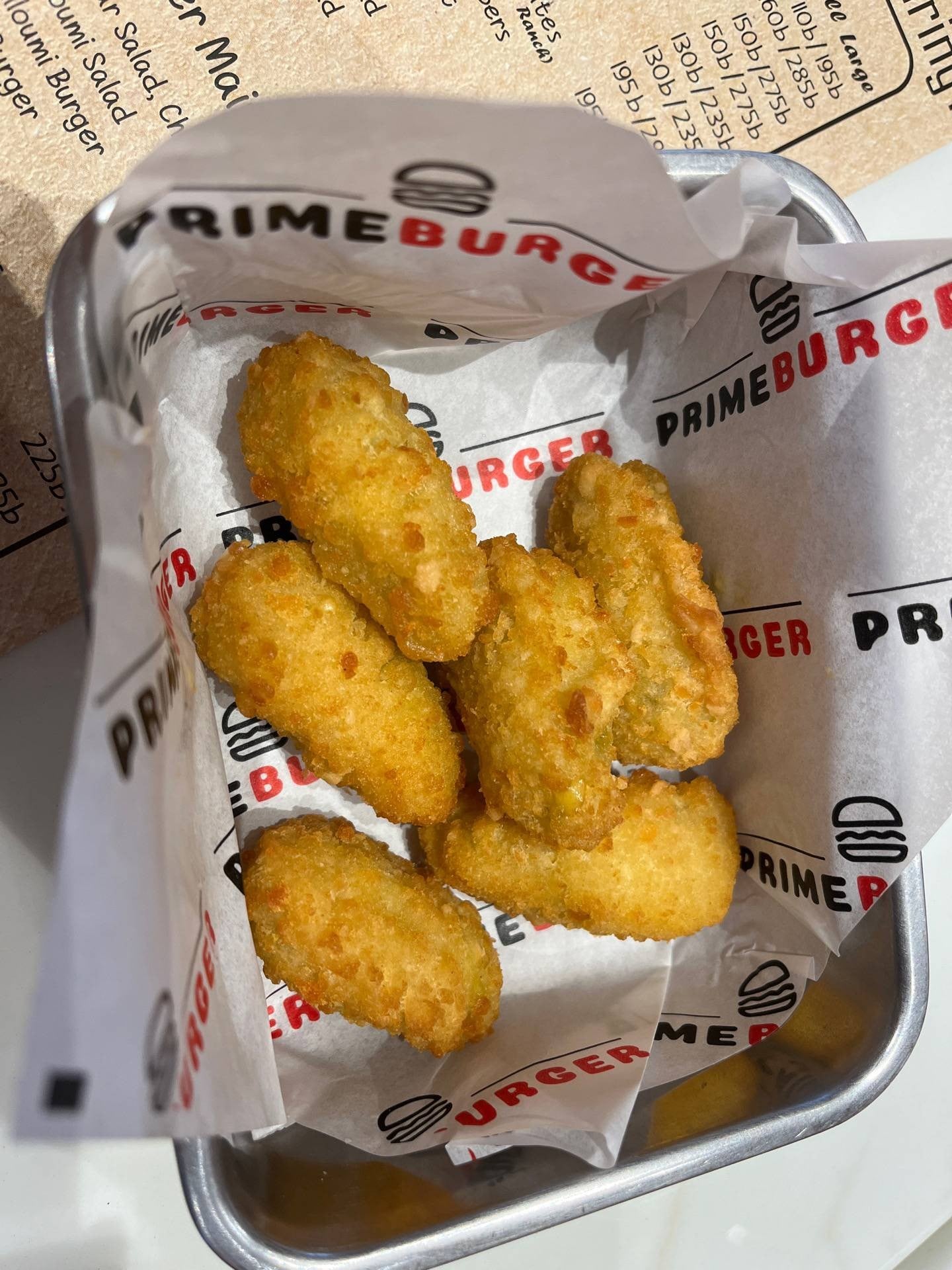 Chill cheese poppers ร้าน Prime Burger Central World