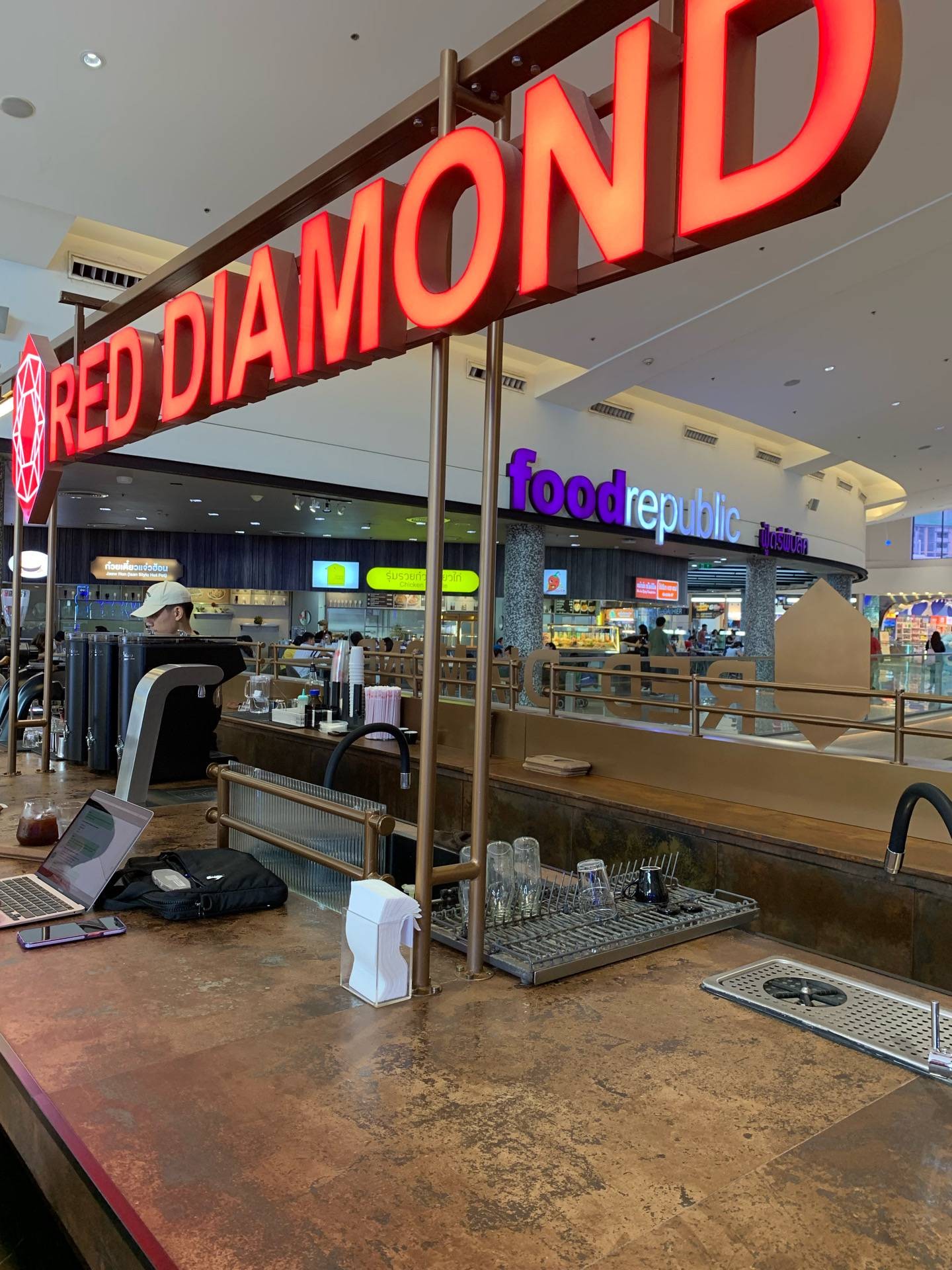 รีวิว Red Diamond Cafe Mega bangna - ร้านย้ายมาอยู่ชั้นเดียวกับ Foodrepublic
