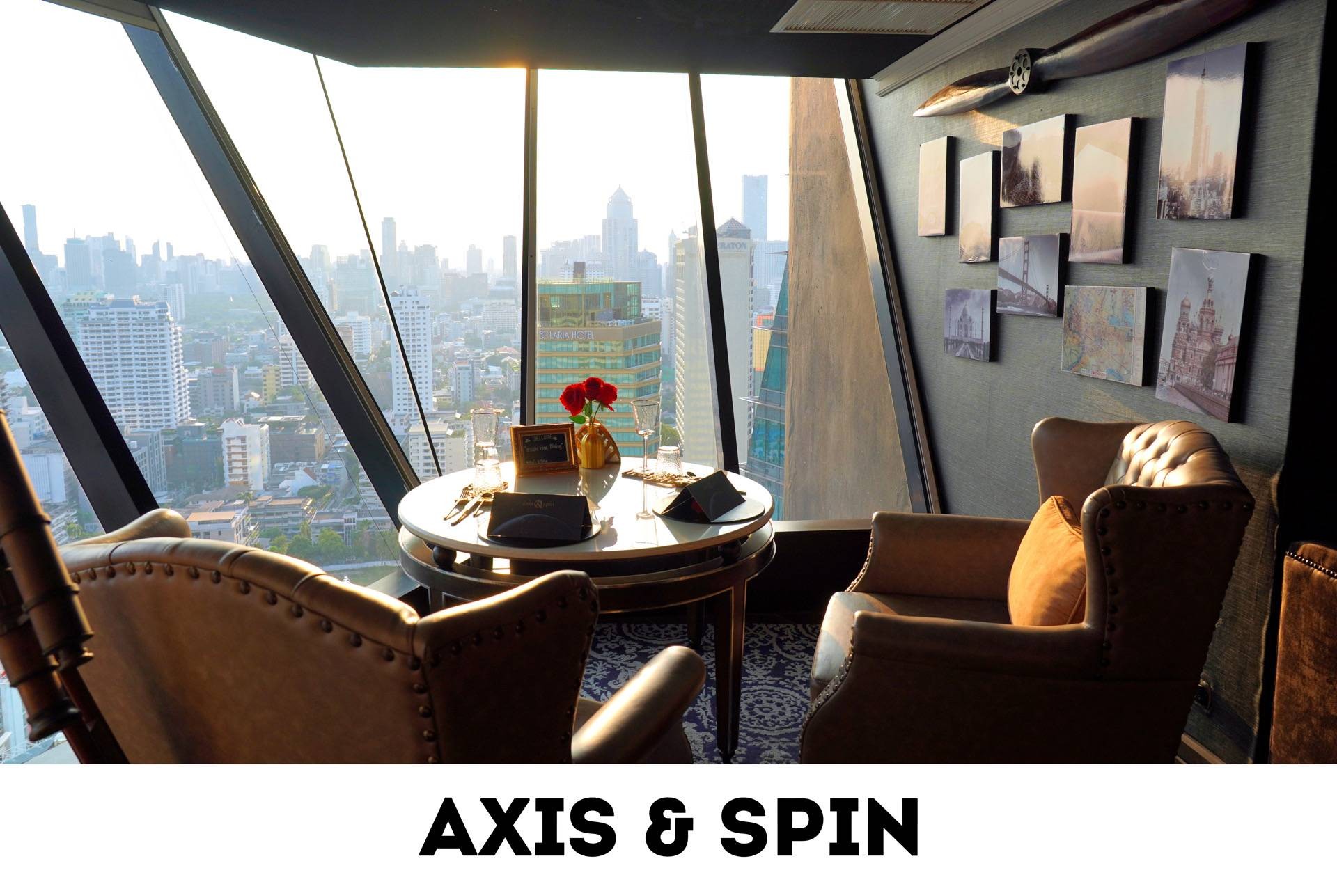 รีวิว Axis & Spin Rooftop Sky Lounge & Bar The Continent Hotel - ️ ร้านอาหารร่วมสมัยวิวดีย่านอโศก