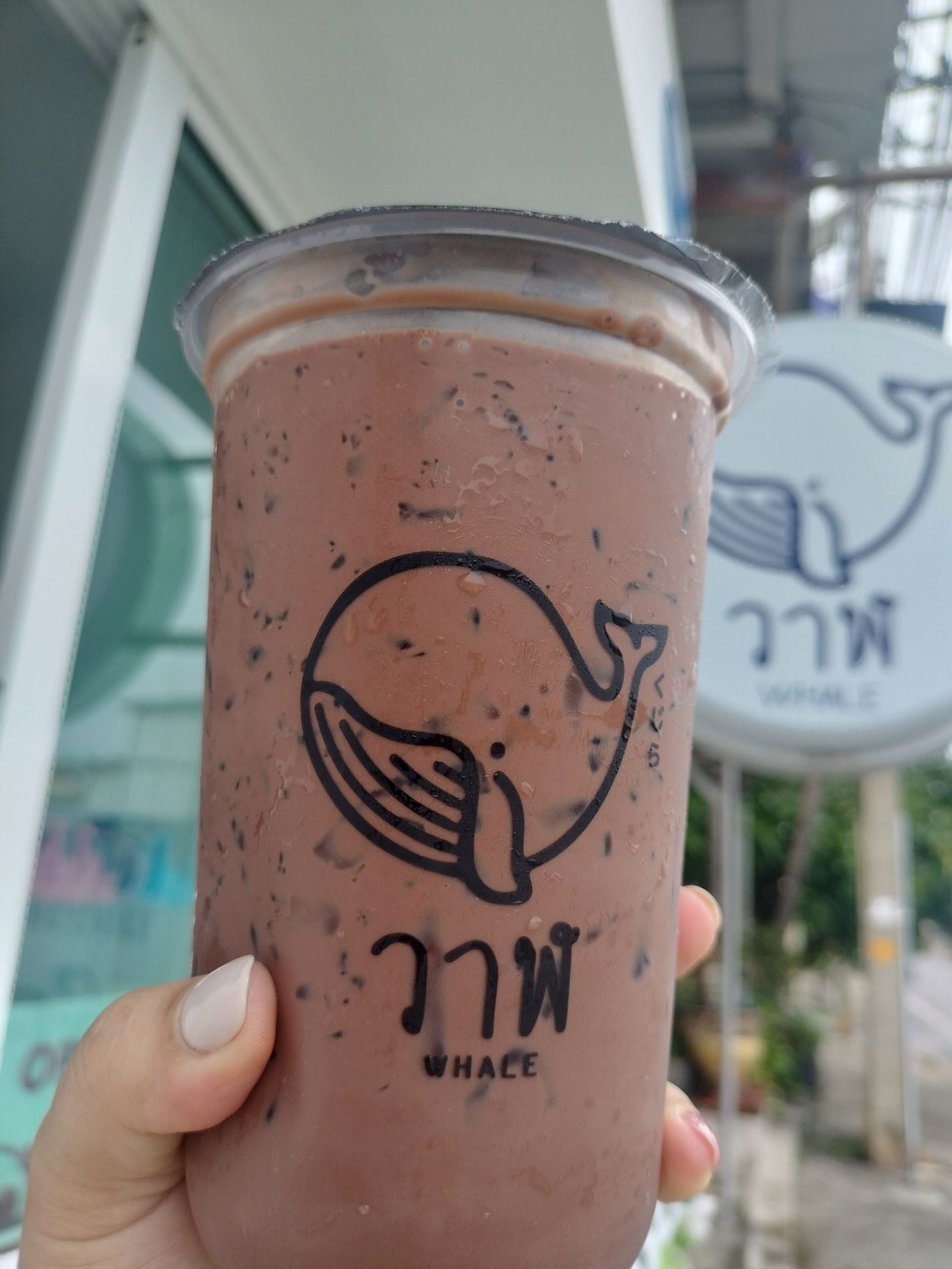 รูป วาฬชานม- whale milk tea