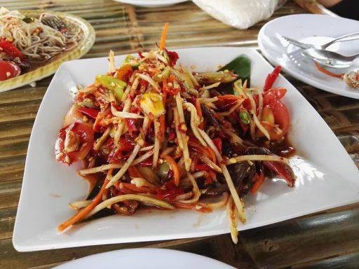 ร้าน ตำปากเปิด สาขาบ้านเก่า hop hop market | รีวิวร้านอาหาร