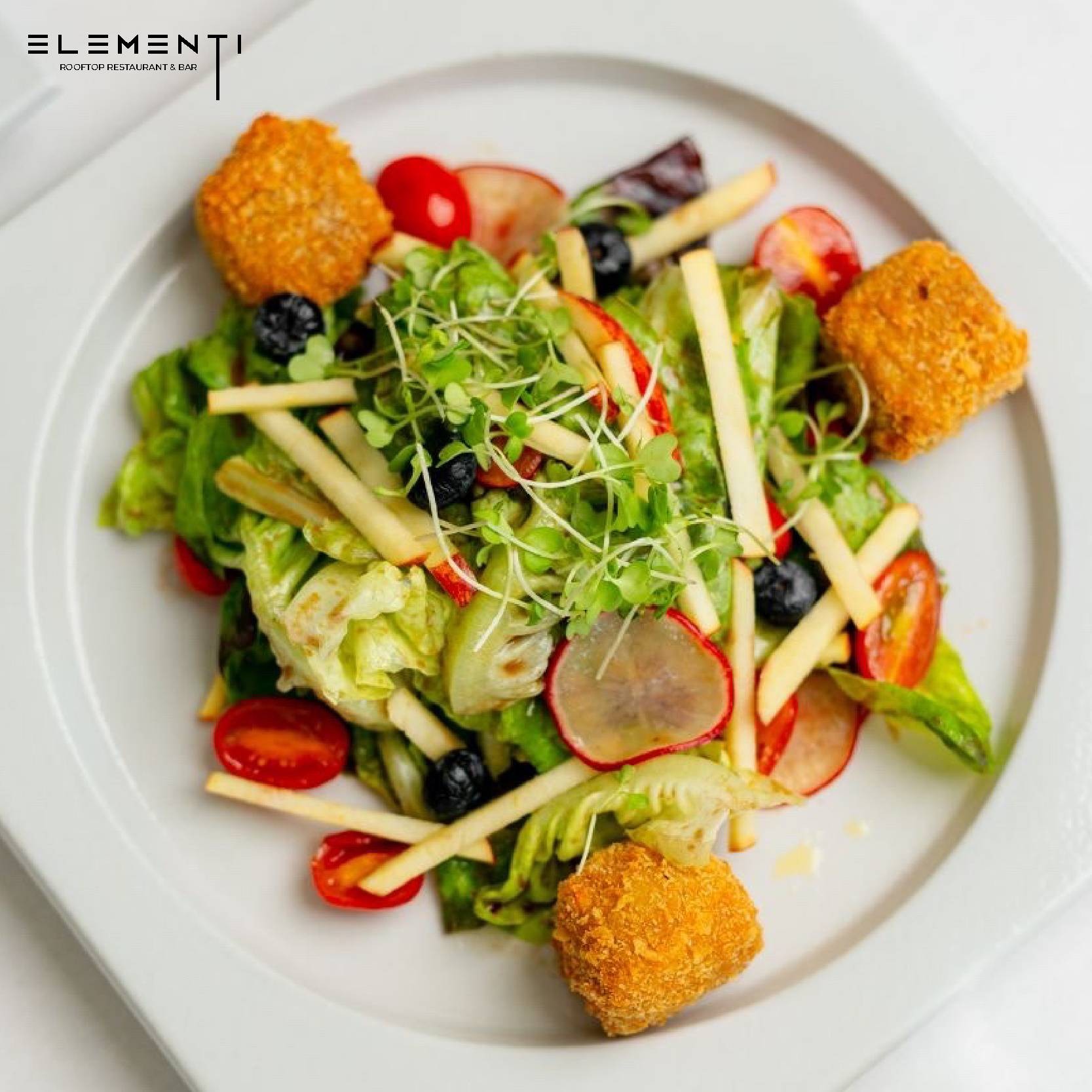 Salad • Brie Cheese Croquette Salad (Chef's Signature) ร้าน Elementi ...