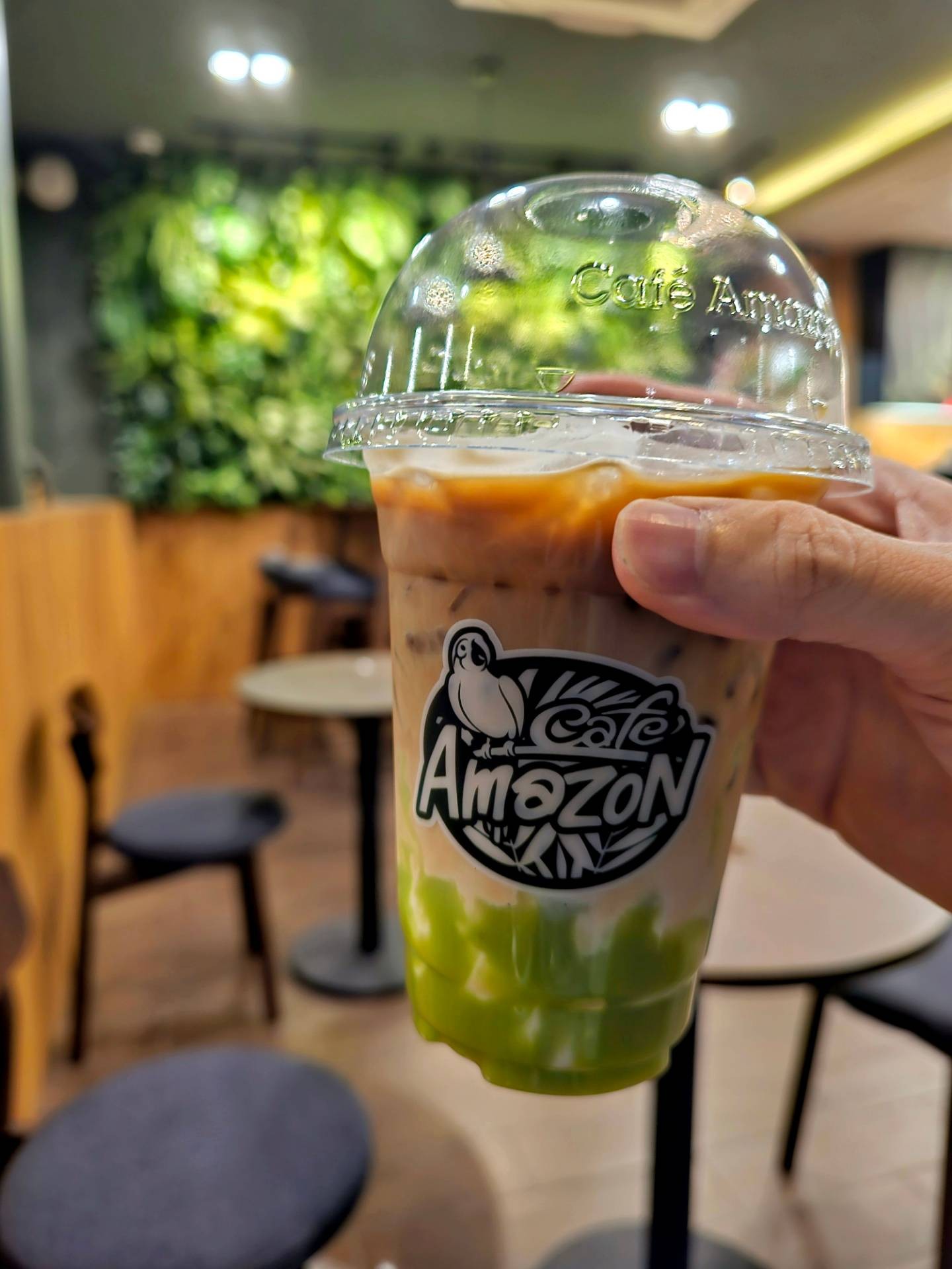 รีวิว Café Amazon นนทบุรี - นครอินทร์ - Ice Piekpoon Cafe Latte ☕ เปียก ...