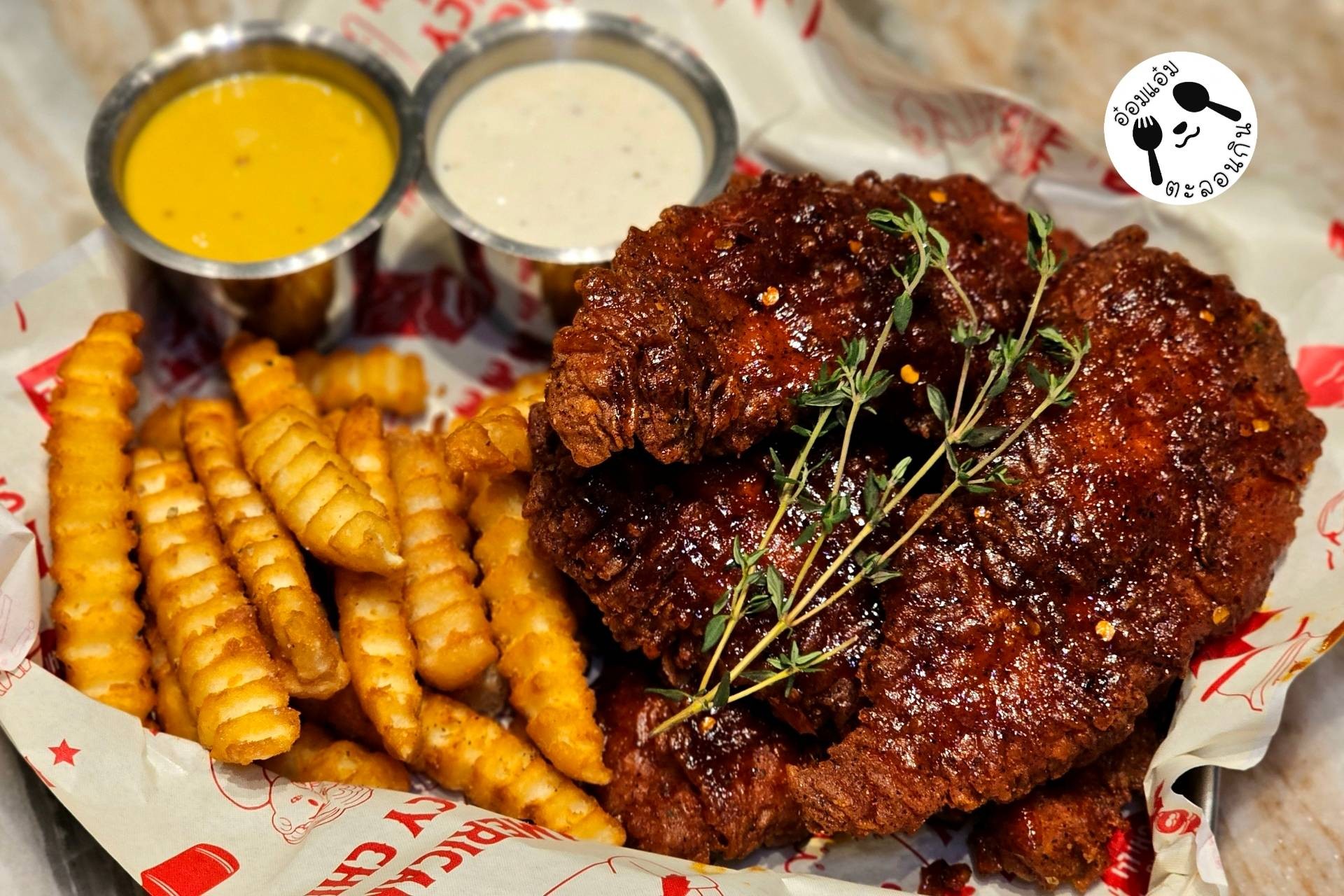 american hot spicy chicken ร้าน สวนผัก โอ้กะจู๋ เดอะมอลล์บางแค