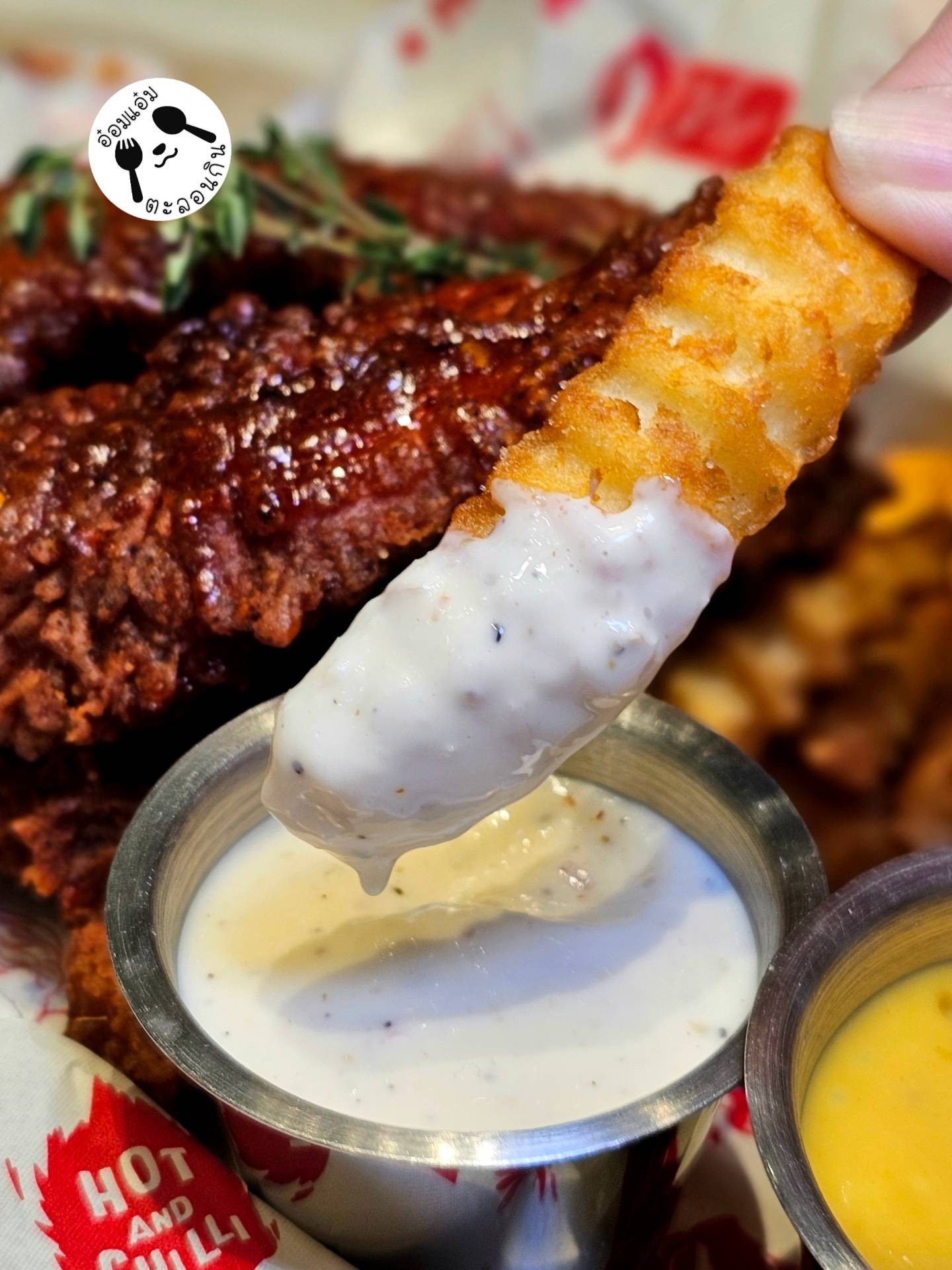 american hot spicy chicken ร้าน สวนผัก โอ้กะจู๋ เดอะมอลล์บางแค