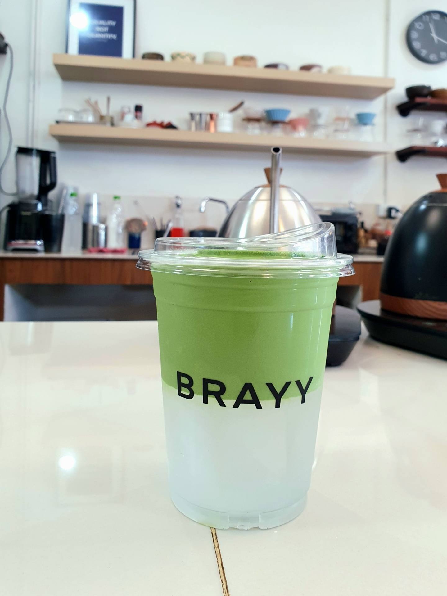 Brayy Matcha Flower • signature ของร้าน โฟมมัทฉะมะพร้าว ร้าน BRAYY COFFEE