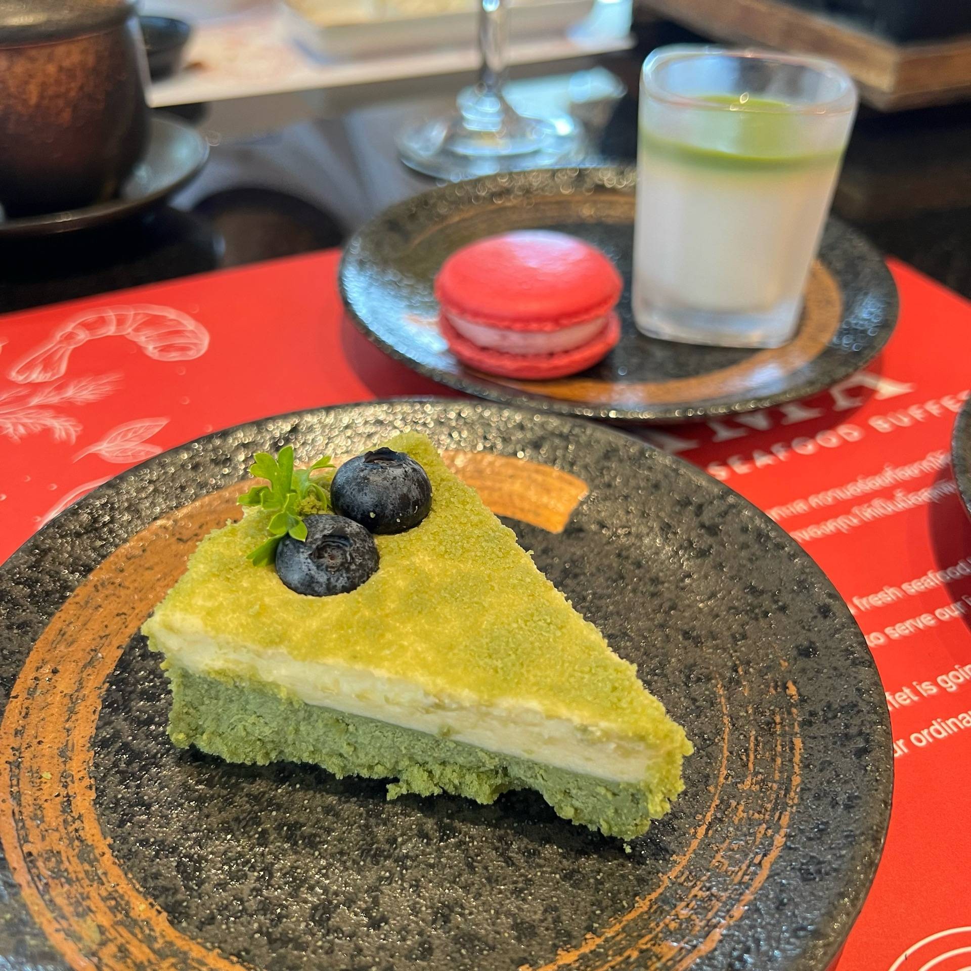 Matcha Cheesecake ร้าน NAMA Japanese and seafood buffet Centara Grand ...