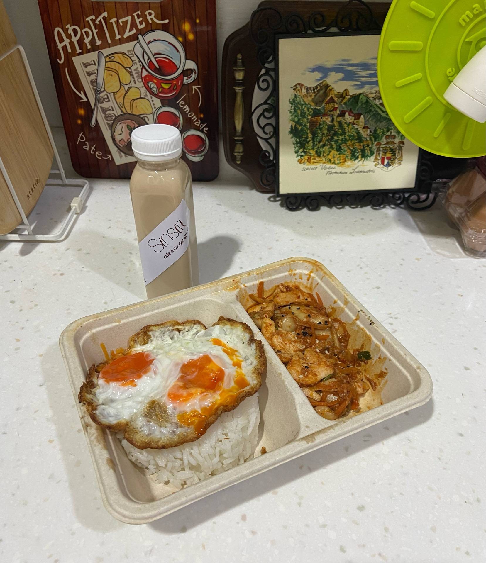 รีวิว sinsiri cafe (สินศิริคาเฟ่) - ข้าวผัดกิมจิ + ชาไต้หวัน