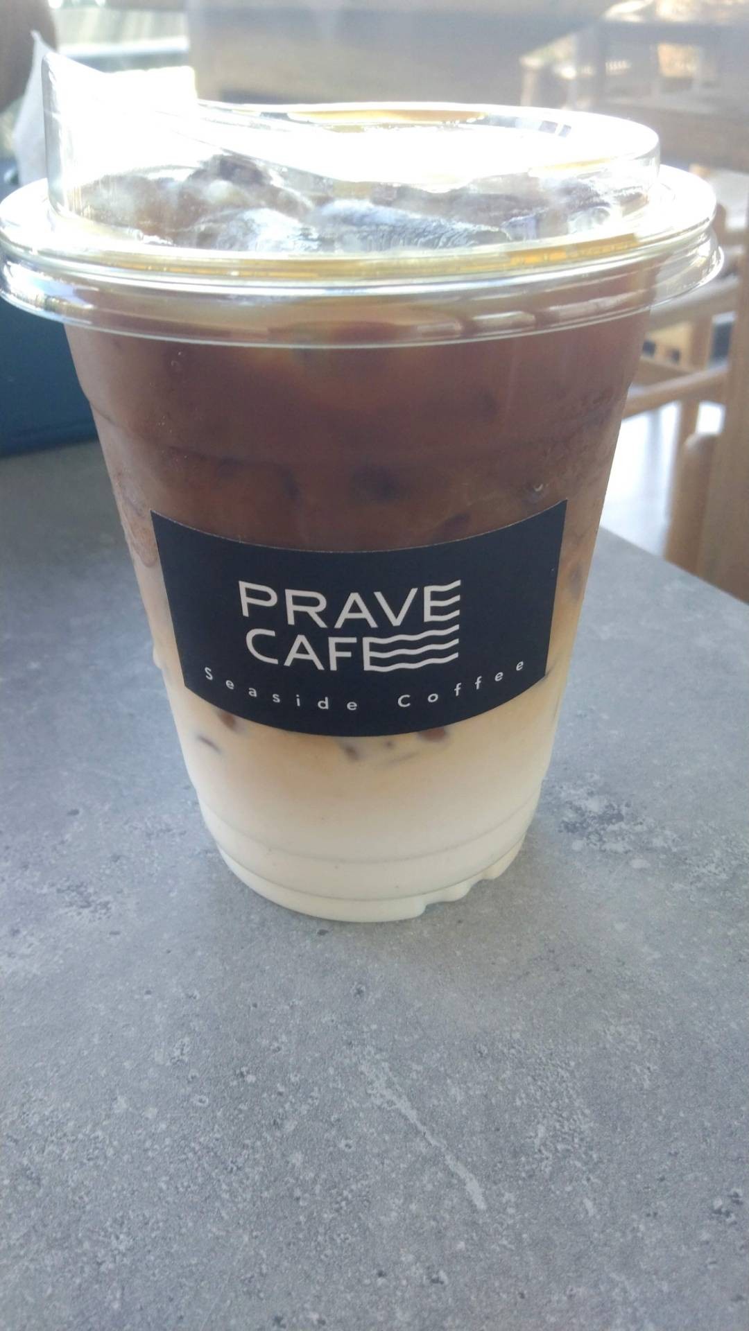 ลาเต้ เย็น ร้าน Prave Cafe