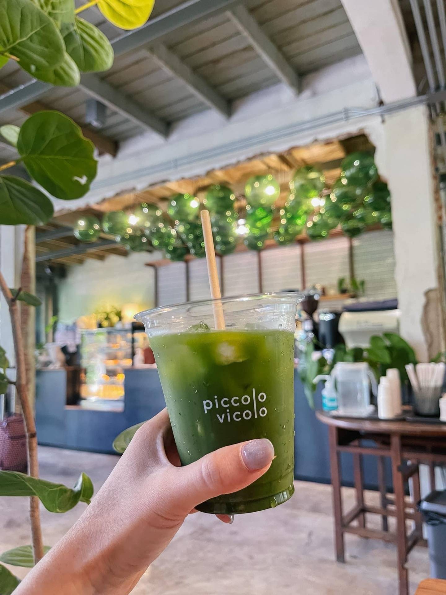 Matcha coconut ( Iced ) ร้าน Piccolo Vicolo Cafe ราชเทวี