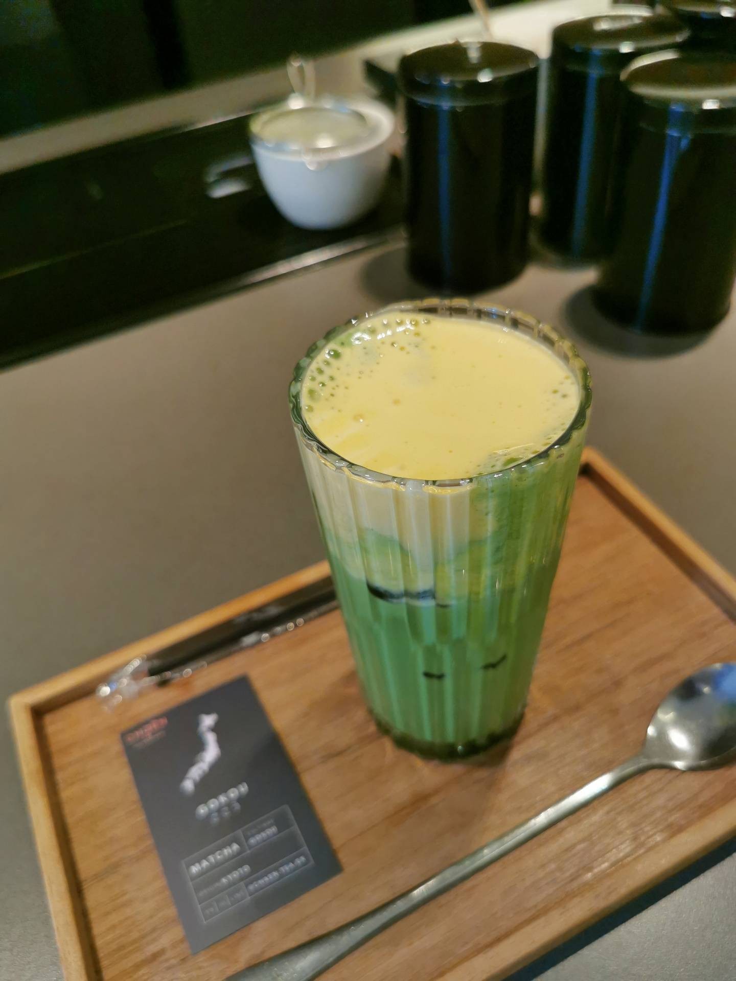 Egg Matcha Gokou Latte ร้าน ChaEn Tea Experience ทองหล่อ