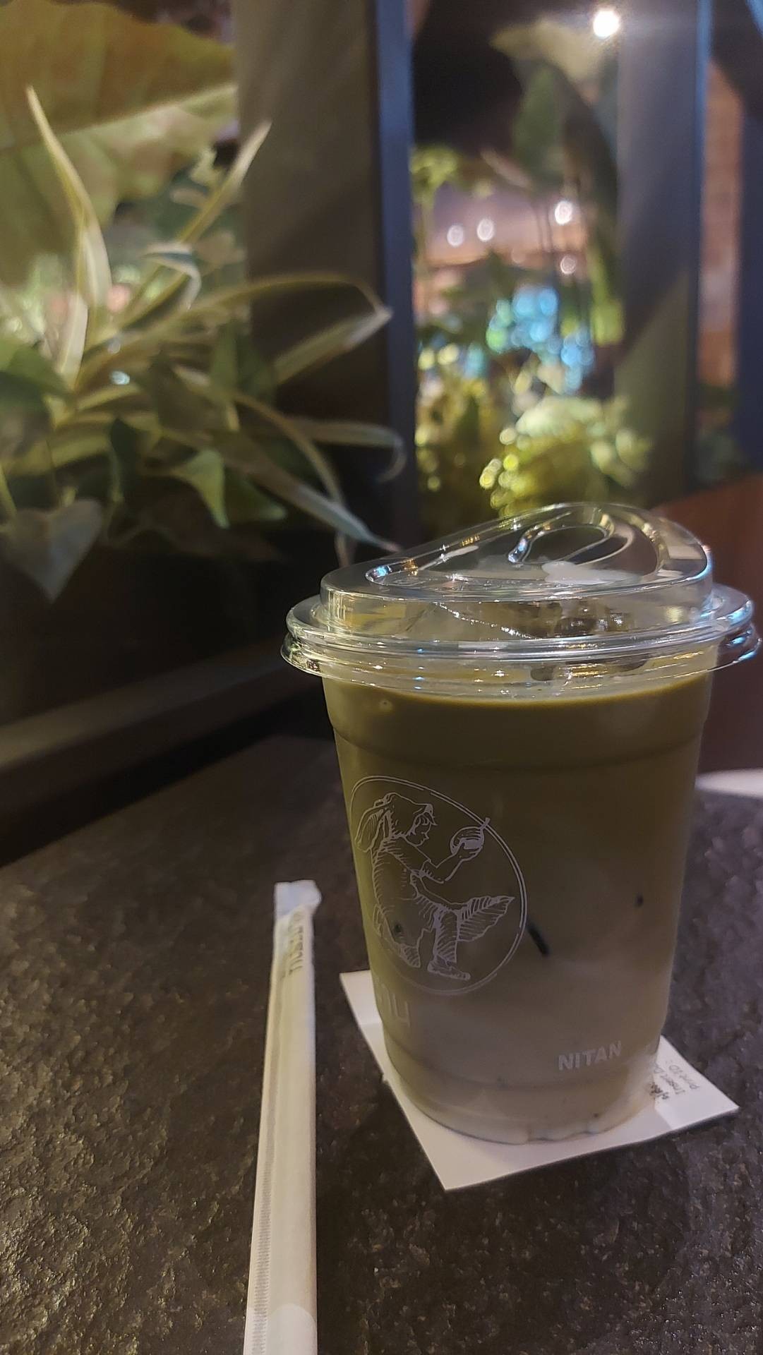 Ice Matcha Latte ร้าน Nitan Coffee's Tale
