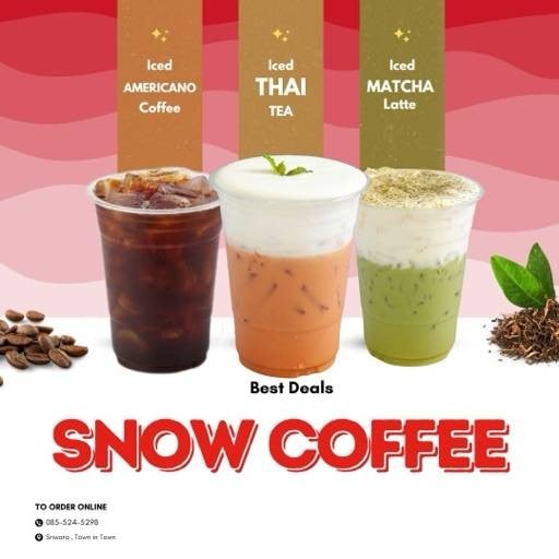 Snow Coffee - ศรีวรา ทาวน์อินทาวน์ - สั่งอาหารเดลิเวอรี | Wongnai x ...
