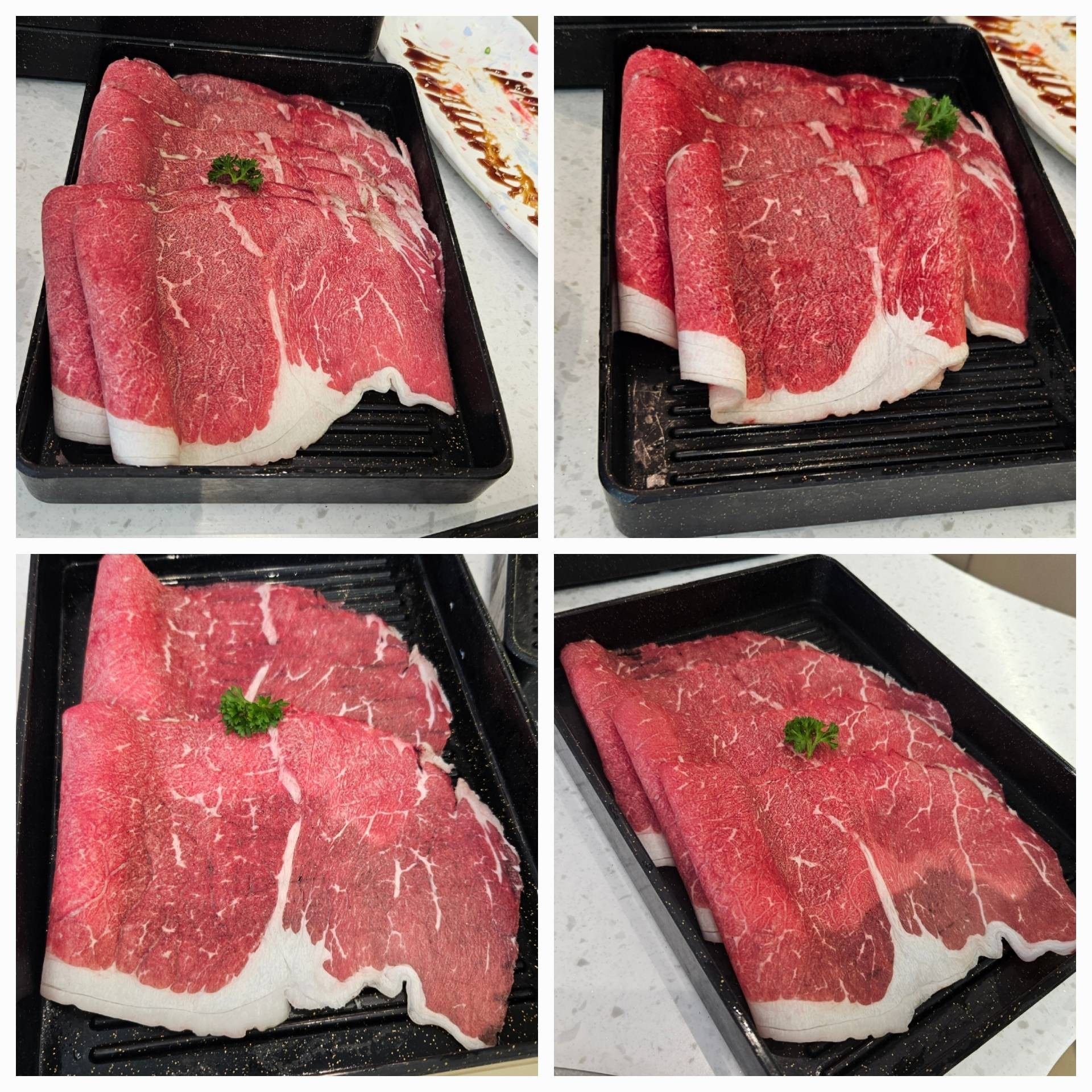 เนื้อวากิว Black Opal • แผ่นใหญ่แต่กระด้างหมด ร้าน Shabushi One Bangkok