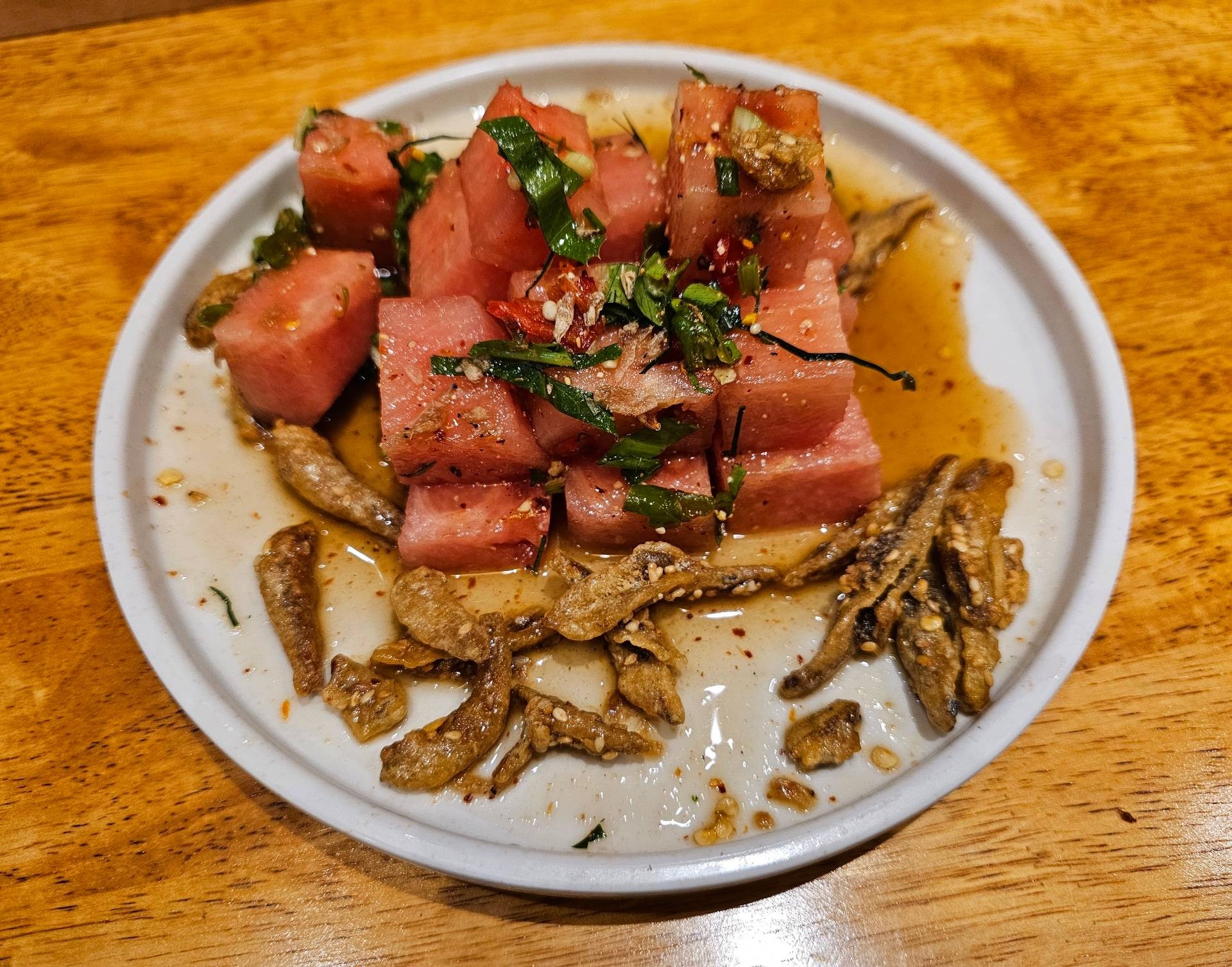 ยำแตงโม ร้าน แก้วไก่กรอบ - Keaw Kai Krob ศรีด่าน