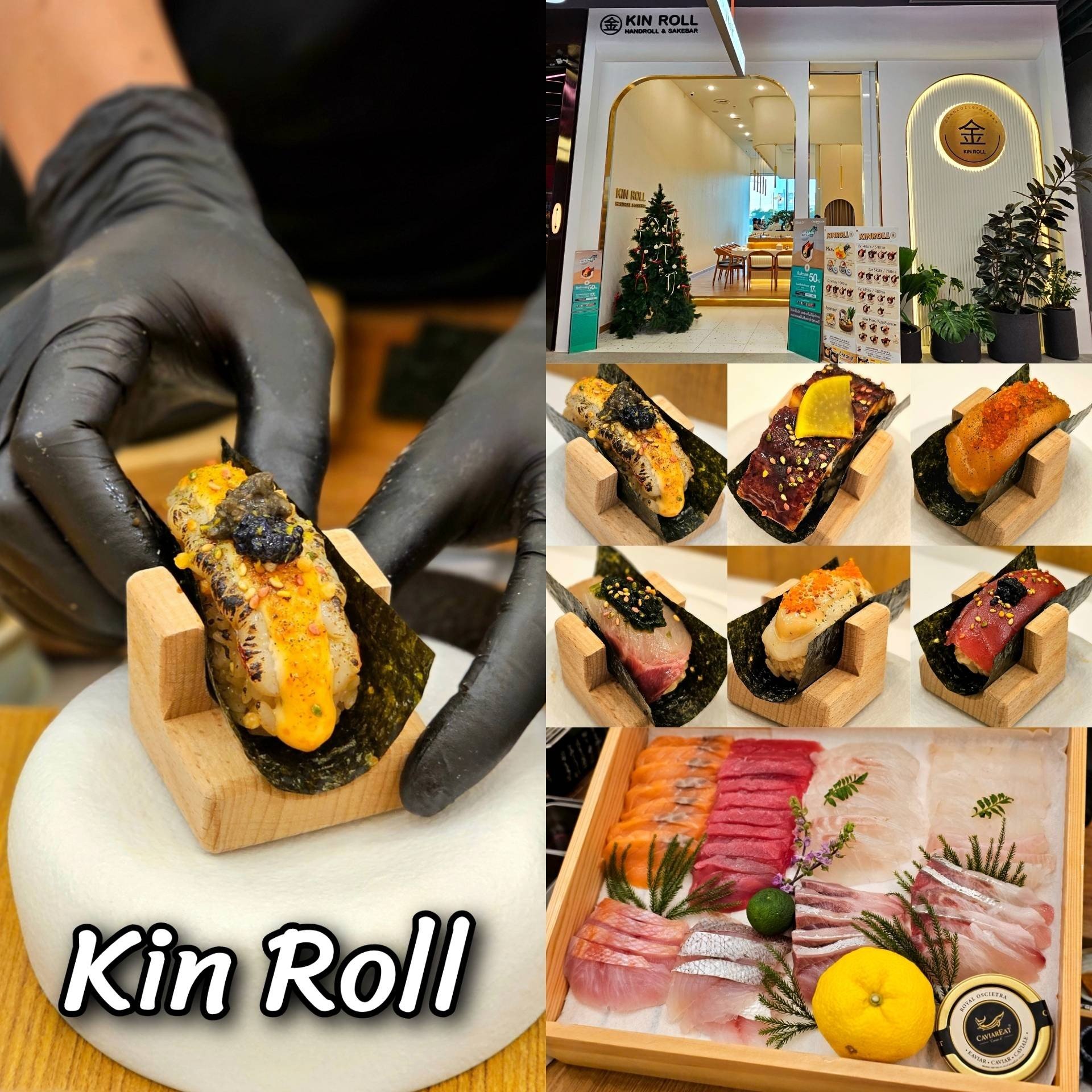 รีวิว Kinroll Kinroll One Bangkok - ซูชิแฮนด์โรล จาก อารีย์ เปิดใหม่ One Bangkok ชั้น 1 6 Rolls ...
