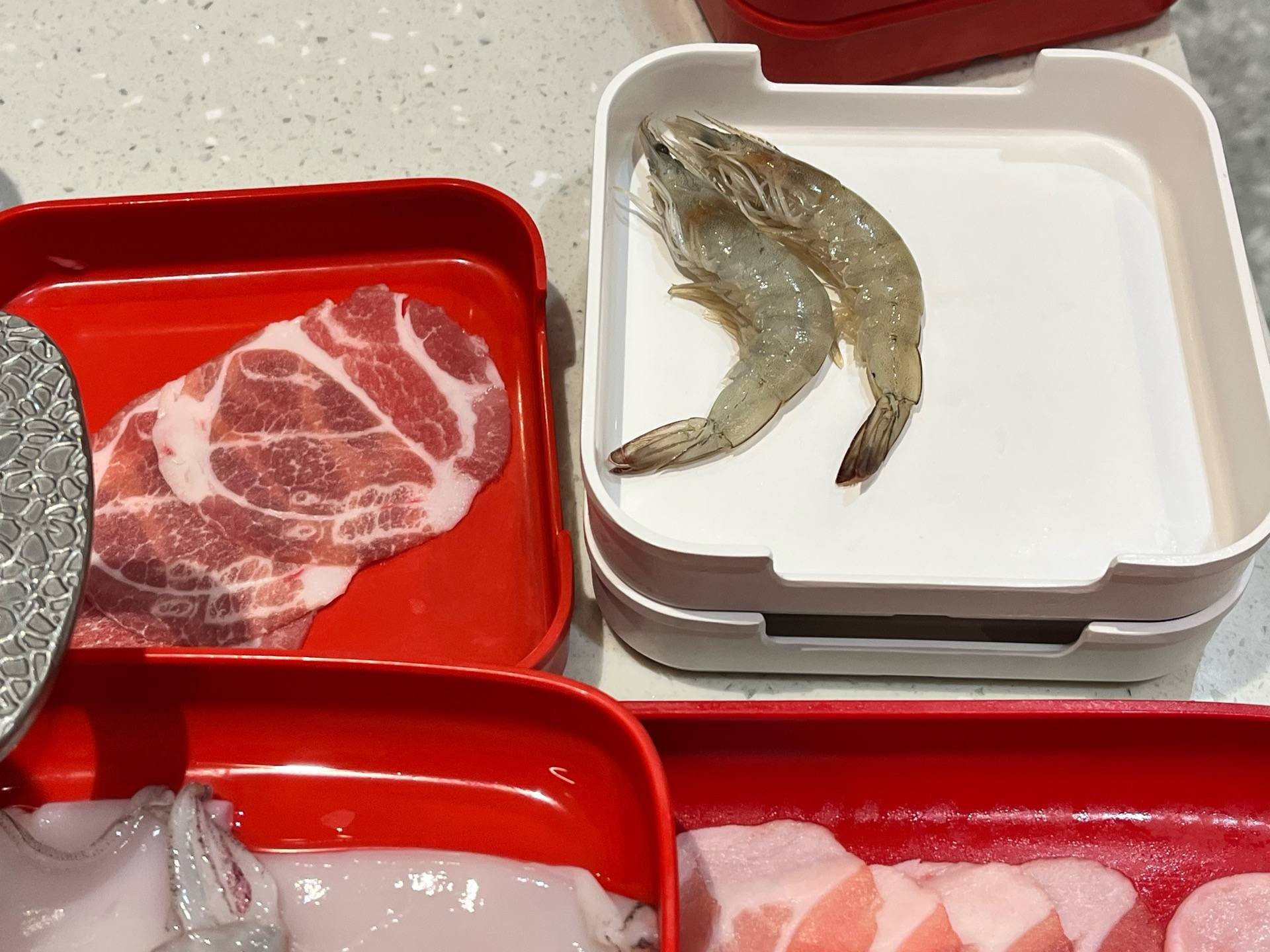 สันคอสไลด์ กุ้งสด ร้าน Suki King รัตนาธิเบศร์