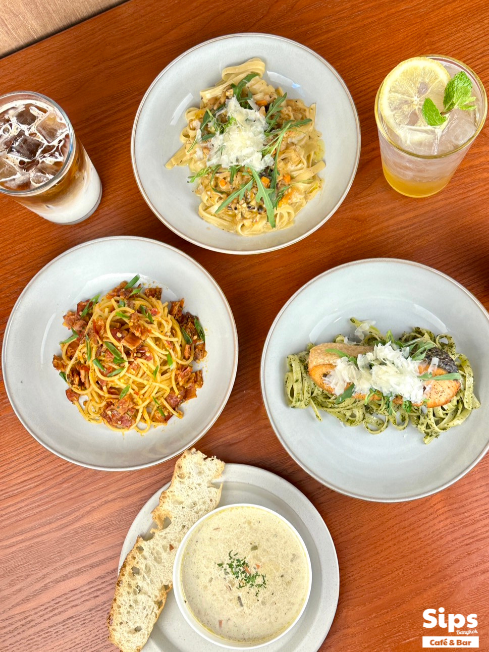 ร้าน Sips Cafe & Bar BTS ช่องนนทรี | รีวิวร้านอาหาร