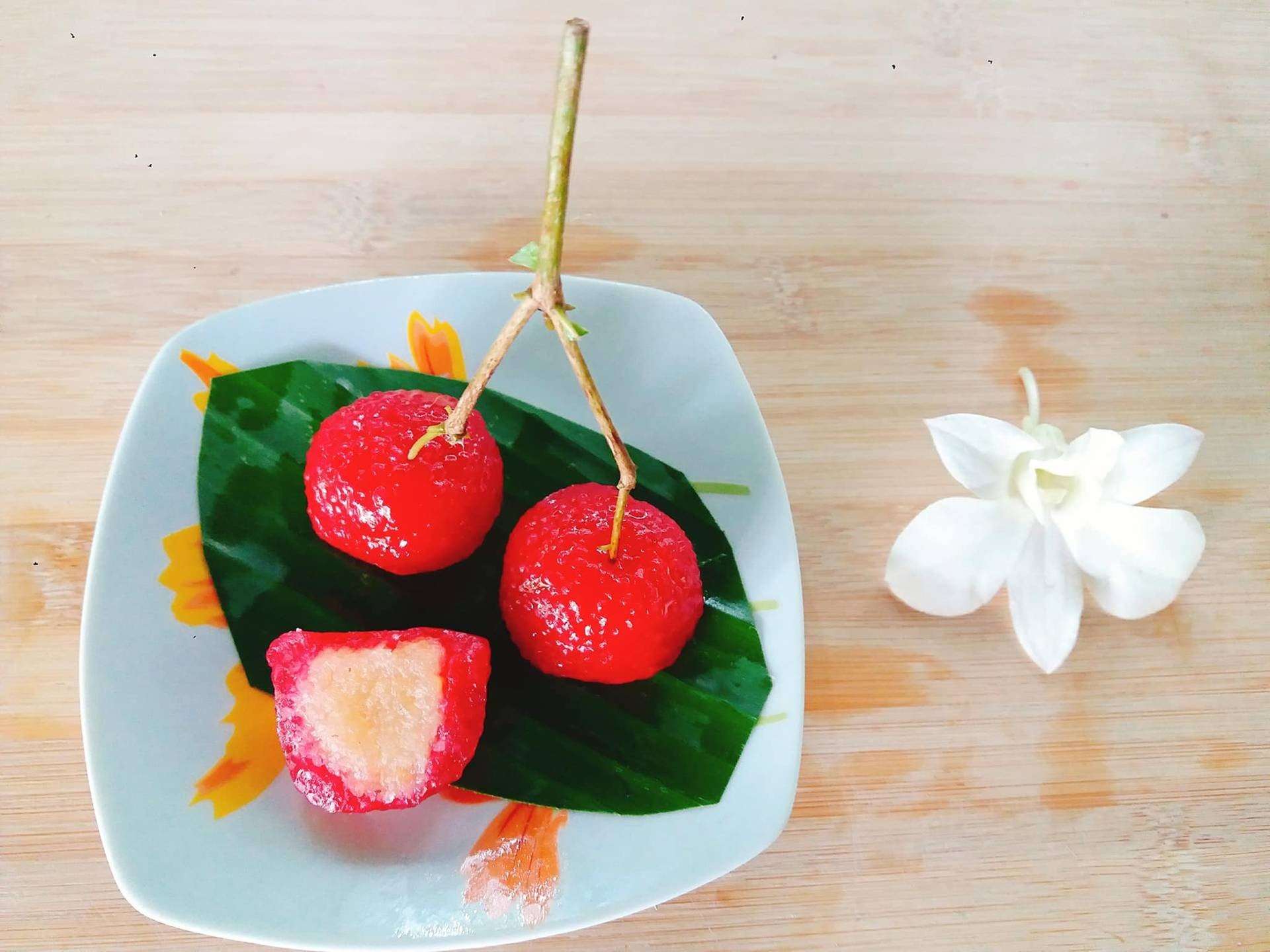 สูตร ขนมลิ้นจี่จักรพรรดิ์ ขนมมหามงคล Thai Sweet Dish of Lychee-shaped ...