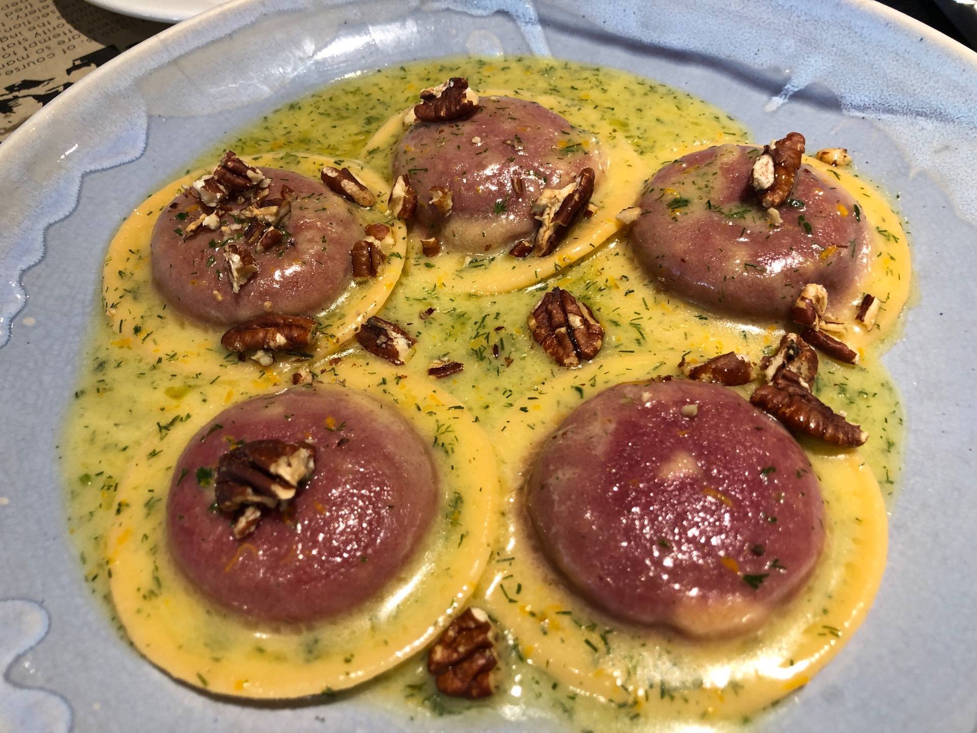 รีวิวที่แนะนำ Fresh Duck’s Egg Ravioli & Black Truffle