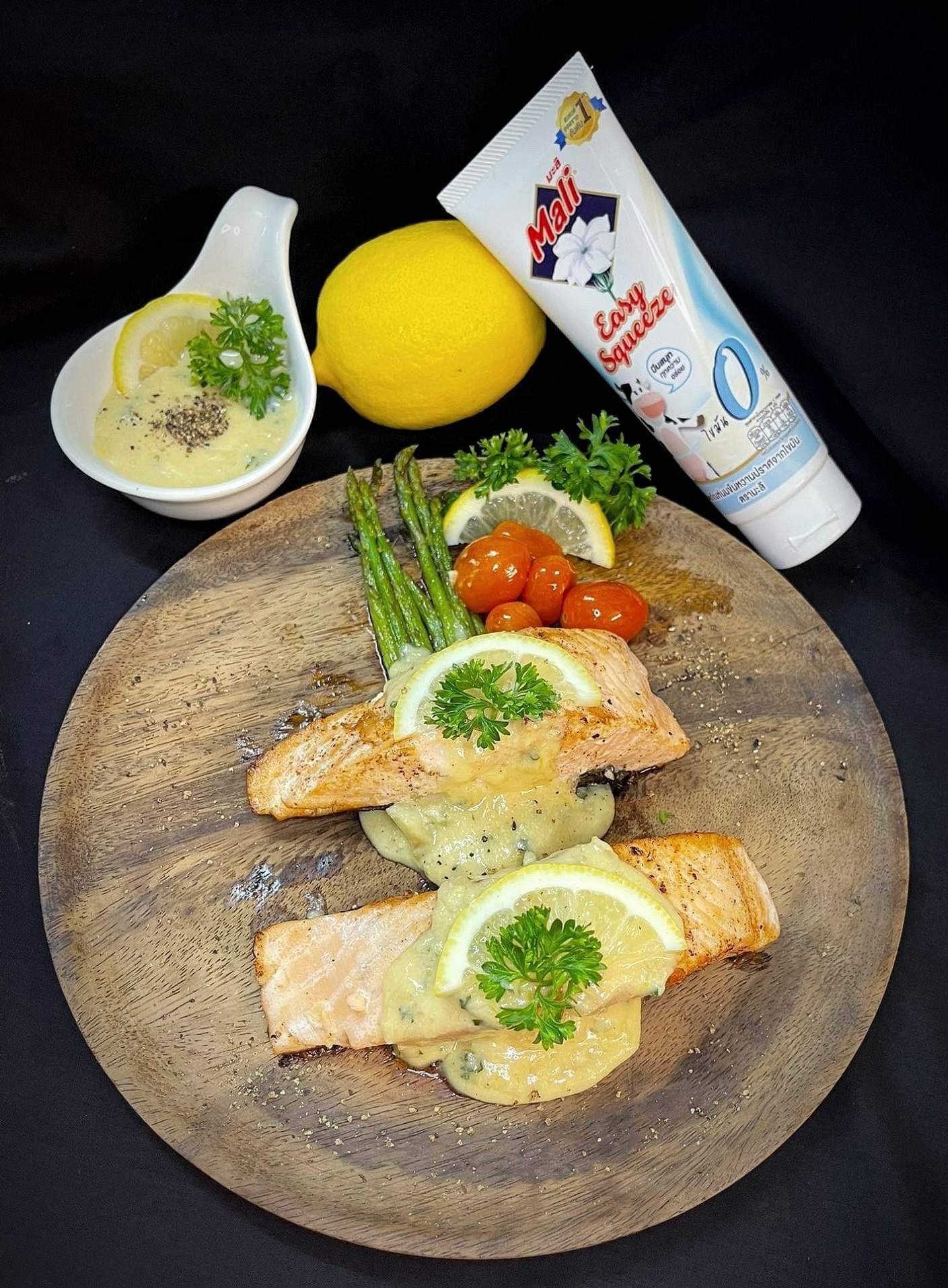 สูตร Salmon Stake With Sweet Condensed Milk Sauce 🍋 พร้อมวิธีทำโดย ...