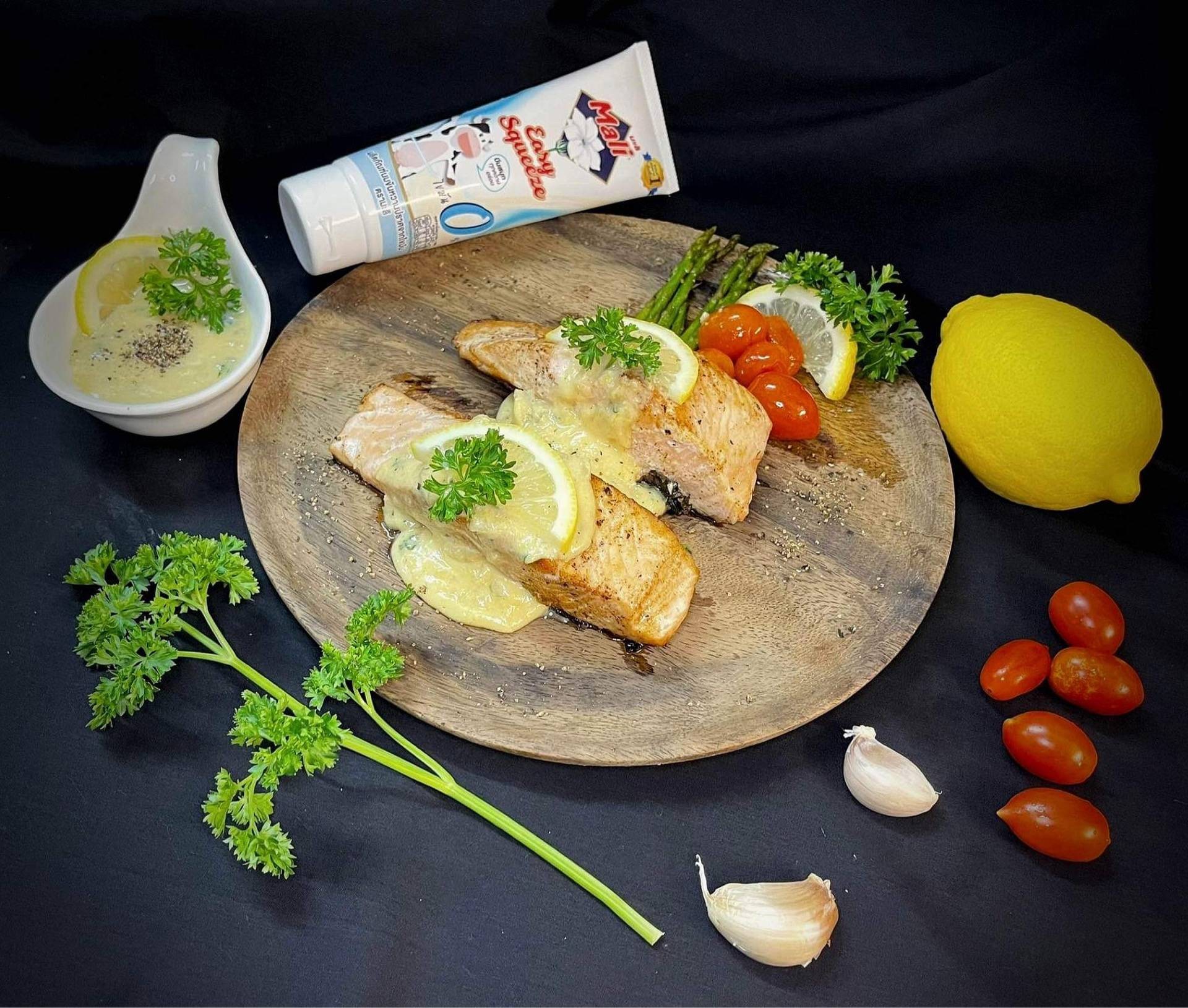 สูตร Salmon Stake With Sweet Condensed Milk Sauce 🍋 พร้อมวิธีทำโดย ...