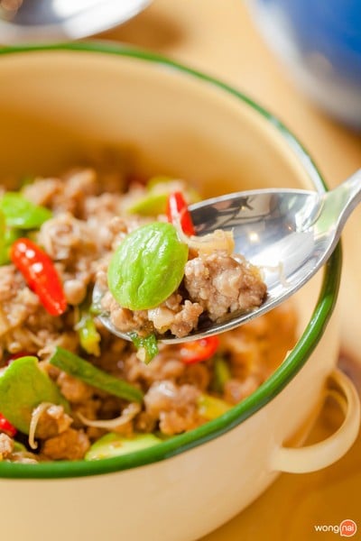 ผัดเผ็ดสะตอหมูสับ ร้าน ปิ่นโต กะรน(PINTO KARON) - Wongnai