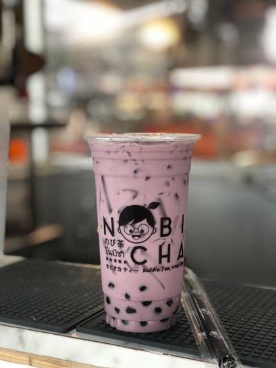 ชานมเผือกไข่มุก ร้าน Nobicha โนบิชา ตลาดไทยสมบูรณ์ (ตรงข้าม Big C สุขสวัสดิ์)