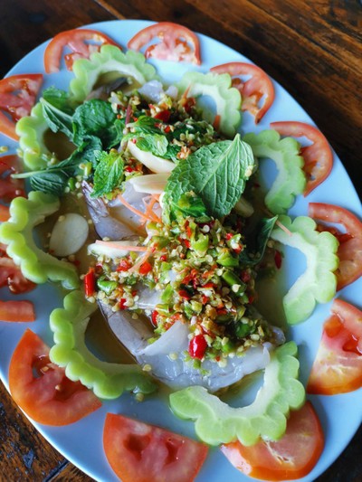 กุ้งแช่น้ำปลา ร้าน เปี๊ยกมันทะเล