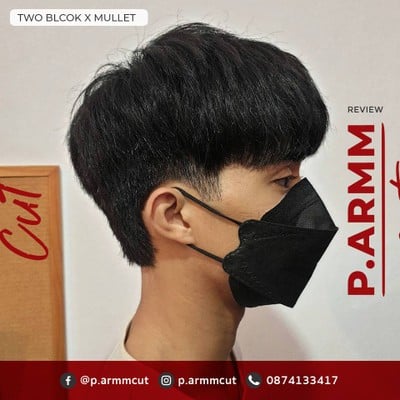 ตัดผมชาย • Two block x Mullet hairstyle! ทรงทูบล็อกหลัง VIP Haircut ...