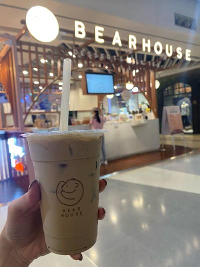 กาแฟลาเต้เยลลี่กาแฟ ร้าน BEARHOUSE เซ็นทรัล พระราม 9