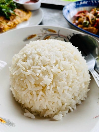 ข้าวเปล่า ร้าน Baan Baan Bang Kra Jao