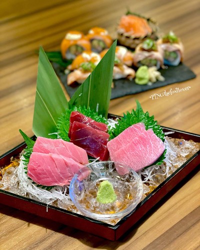 Maguro 3 Syu Mori • ซาซิมิทูน่าชิ้นหนามา 3 ส่วน ทั้ง Akami , Chutoro ...