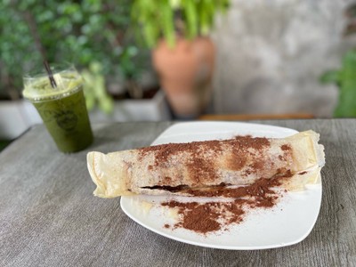 🫓 โรตีกระบอง. (ราคา 49 บาท) ร้าน Sis&Bro Cafe'