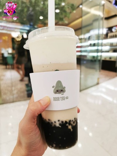 รีวิว Nose tea (โนส ที) เอ็มควอเทียร์ - ลองชานมจมูกเขียว