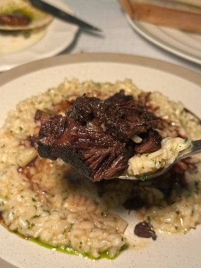 Beef Cheek Bone Marrow Risotto ร้าน Parmi.bkk