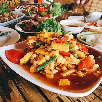 เมนูของร้านอาหาร หนองคายตำแตง