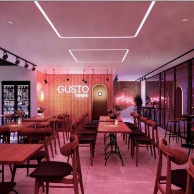 เมนูของร้านอาหาร Gusto Delivery หมูกรอบ ตามสั่ง ยำ Bangna