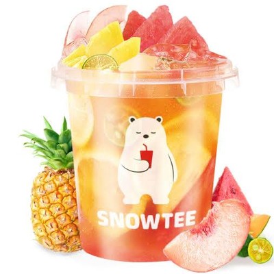 รีวิว Snowtee*ชานม*ไอศครีม*ชาผลไม้ ตลาดวังหลัง - ฉลองเปิดใหม่ 😁😃 ️🍓