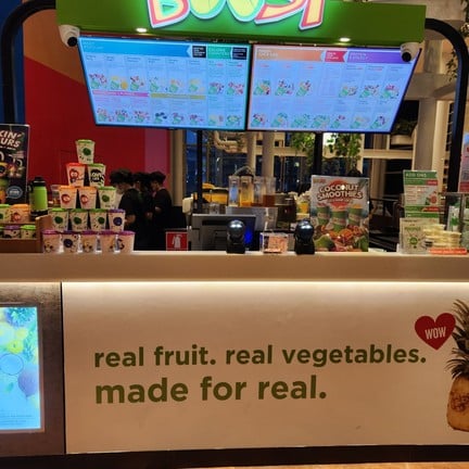 เมนูของร้านอาหาร Boost Juice Bars Siam Paragon