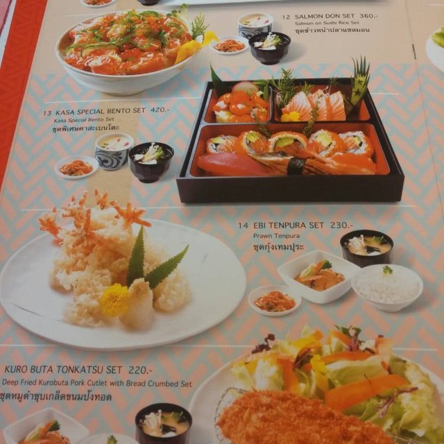 เมนูของร้านอาหาร Kasa Japanese Restaurant เดอะ คริสตัล เอสบี ราชพฤกษ์