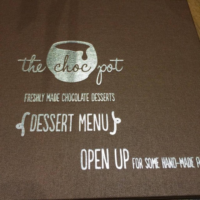 เมนูของร้านอาหาร The Choc Pot