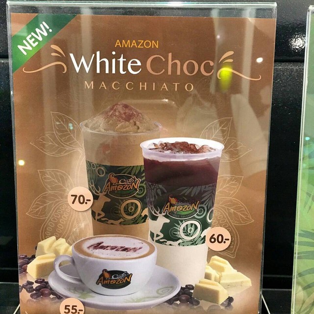 เมนูของร้านอาหาร Café Amazon บ้านแอนด์บียอน เชียงใหม่