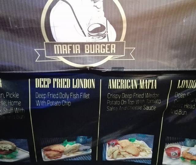 เมนูของร้านอาหาร Mafia Burger พระราม 3