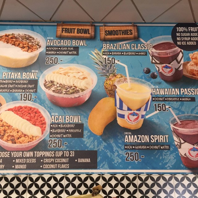 เมนูของร้านอาหาร Hunter Poke Emquartier