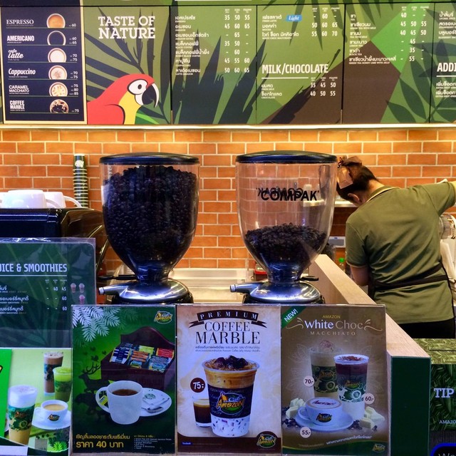 เมนูของร้านอาหาร Café Amazon บางกอก บิสซิเนส เซนเตอร์