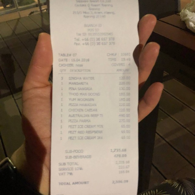 เมนูของร้านอาหาร Qube Pool Bar Centara Q Rayong