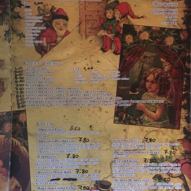 เมนูของร้านอาหาร Little Kook